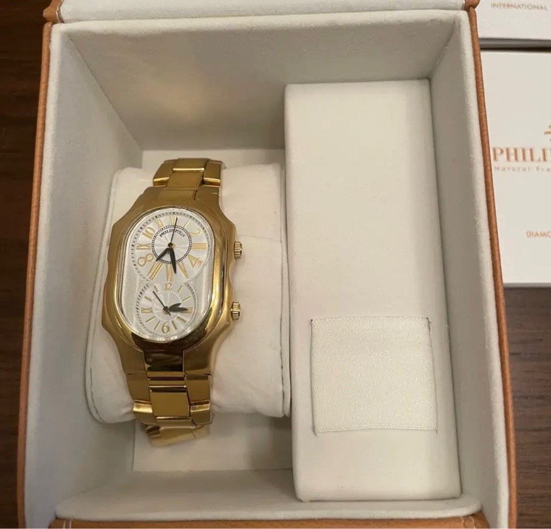 Authentic Philip stein all gold steel, Luxury, Watches on Carousell