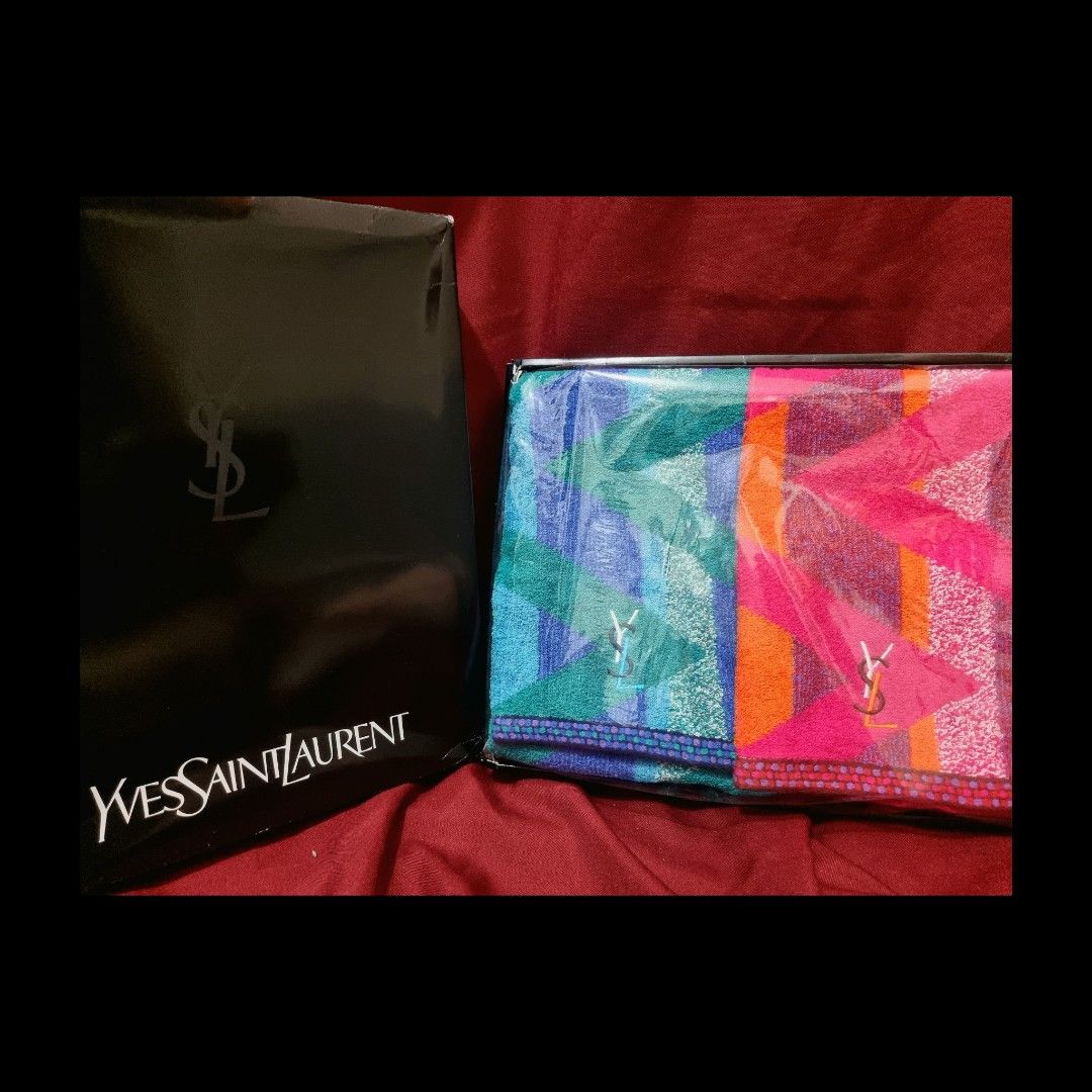 Authentic YSL Yves Saint Laurent Face Towel Set with Box on Carousell