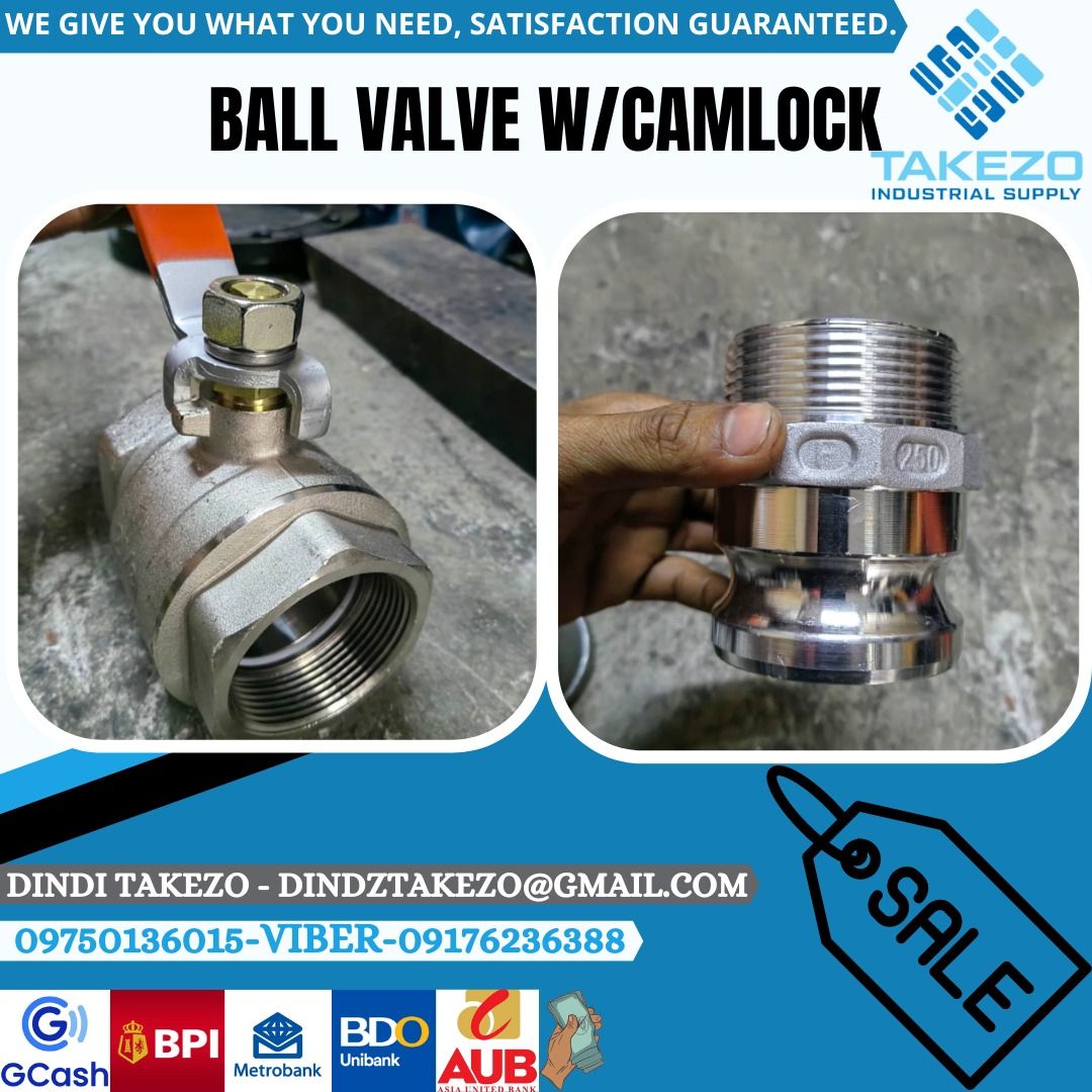 Ball Valve w/ Camlock, Commercial & Industrial, Industrial Equipment on ...