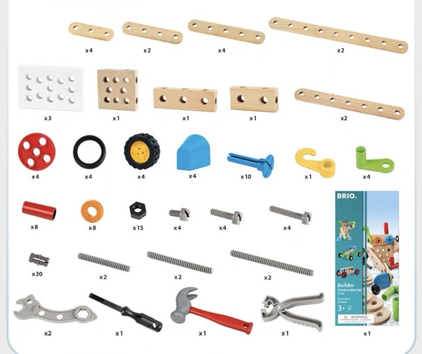 BRIO Builder Construction Set Building Kit , 136 Pieces, Hobbies & Toys ...