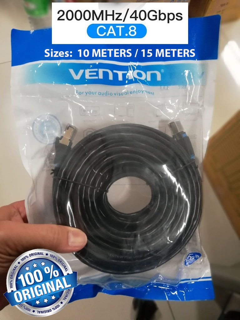 CAT8 Ethernet Cable SSTP 40Gbps 2000MHz Super Speed Lan for RJ45 ...