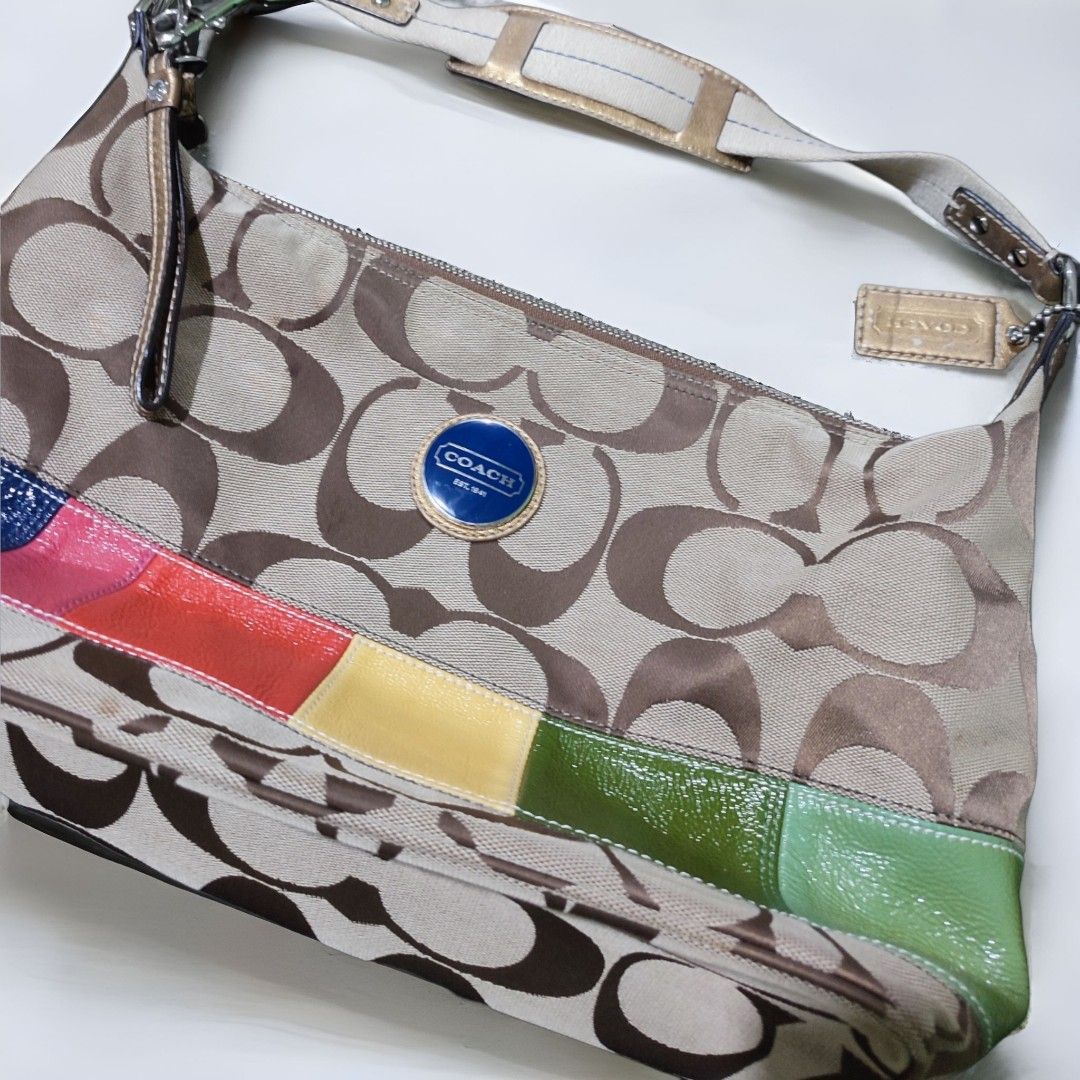 Coach Colorblock Shoulder Bag, Luxury, Bags & Wallets on Carousell