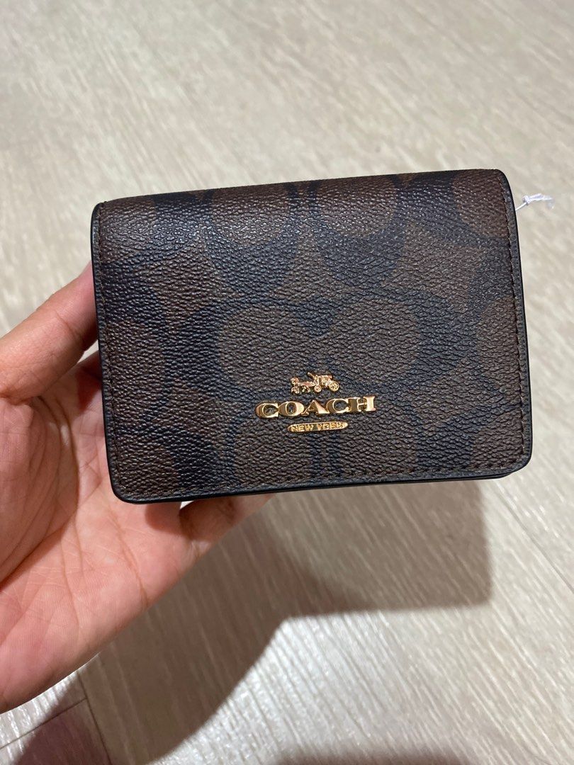 COACH MINI WALLET ON A CHAIN IN SIGNATURE CANVAS, Luxury, Bags ...