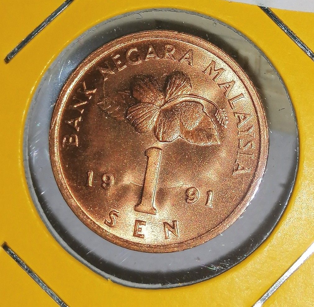COIN - 1 SEN MALAYSIA 1991 (V1) (UNC), Hobbies & Toys, Collectibles ...