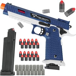 Combat Master UDL 2011 Shell Ejecting Soft Bullets Toy Gun, Hobbies ...