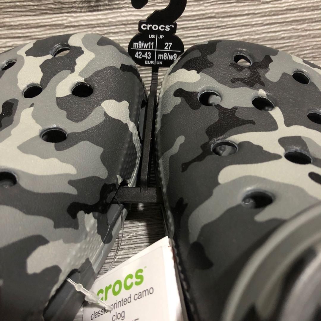 crocs camo Gray Limited release (ORIGINAL CROCS) on Carousell