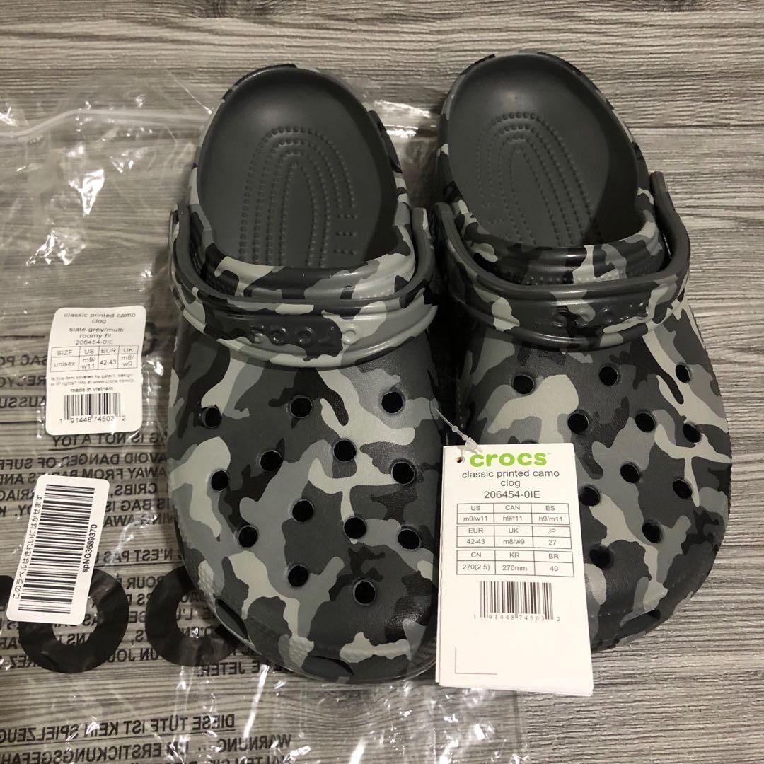 crocs camo Gray Limited release (ORIGINAL CROCS) on Carousell