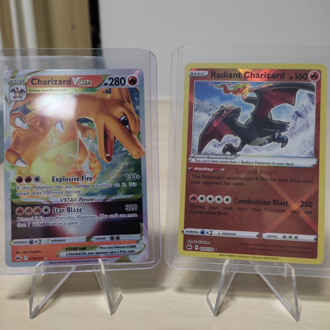Free Mail: Crown Zenith Charizard Vstar and Radiant Charizard Combo ...