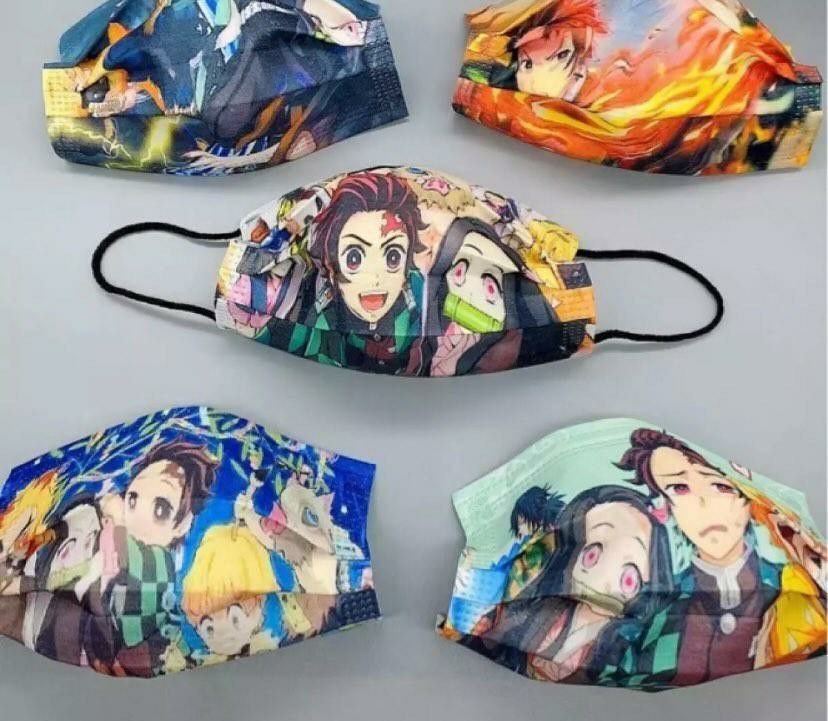 Demon slayer/Kimetsu no yaiba face masks, Health & Nutrition, Face ...