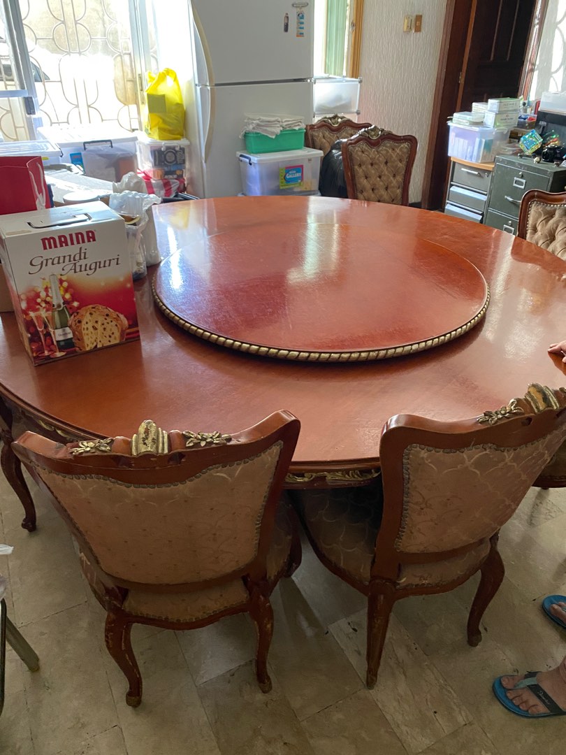 Dining table and chairs set (1 table and 8 chairs), Furniture & Home ...