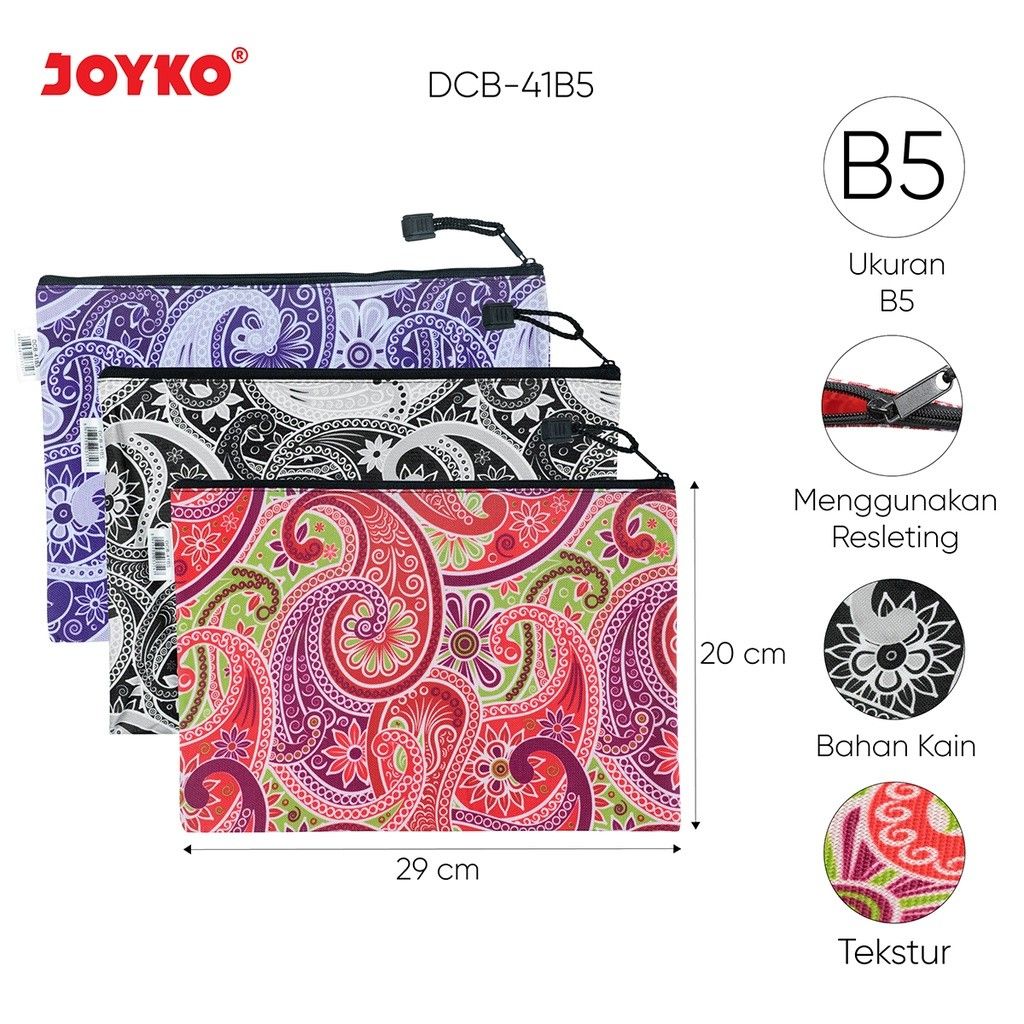 Document Bag Tas Dokumen Ukuran B5 Map Sleting Resleting Batik Paper Organizer Zip Zipper, Buku ...
