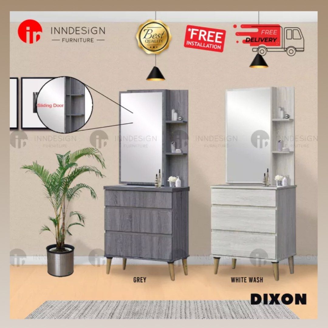 dressing table dresser sliding door, Furniture & Home Living, Furniture ...