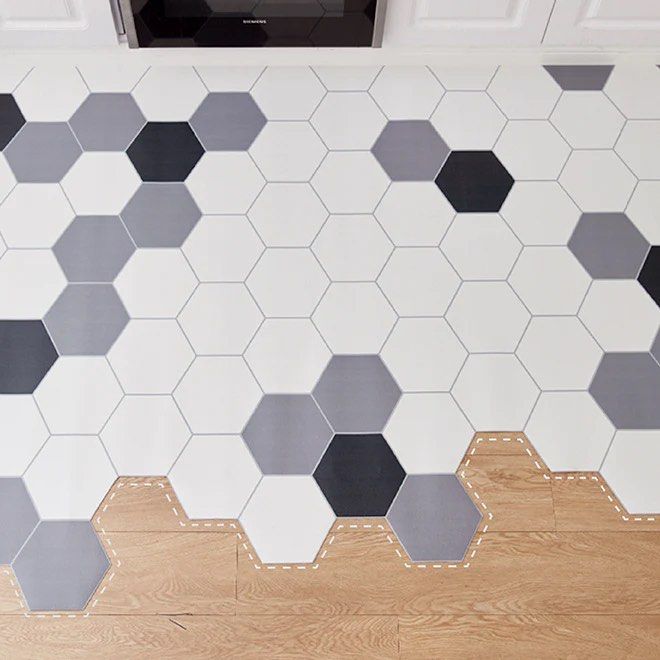 ELEMENT Hexagon Kitchen Mat, Furniture & Home Living, Home Decor ...