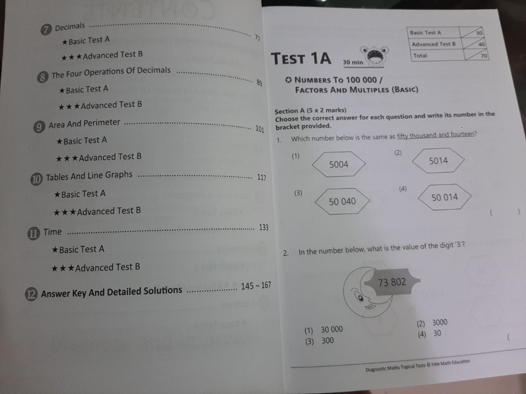 Pri 4 FAN Math Diagnostic Maths, Hobbies & Toys, Books & Magazines, Assessment Books on Carousell