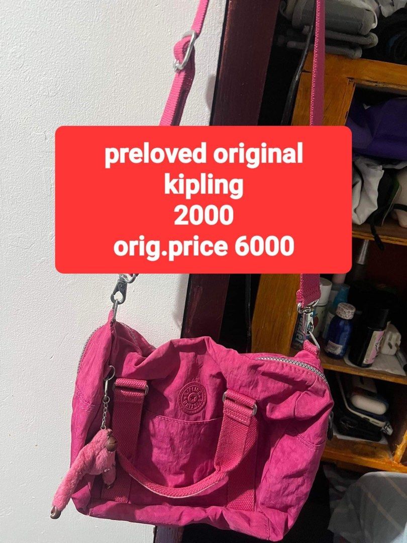 Fuchsia pink kipling, Luxury, Bags & Wallets on Carousell