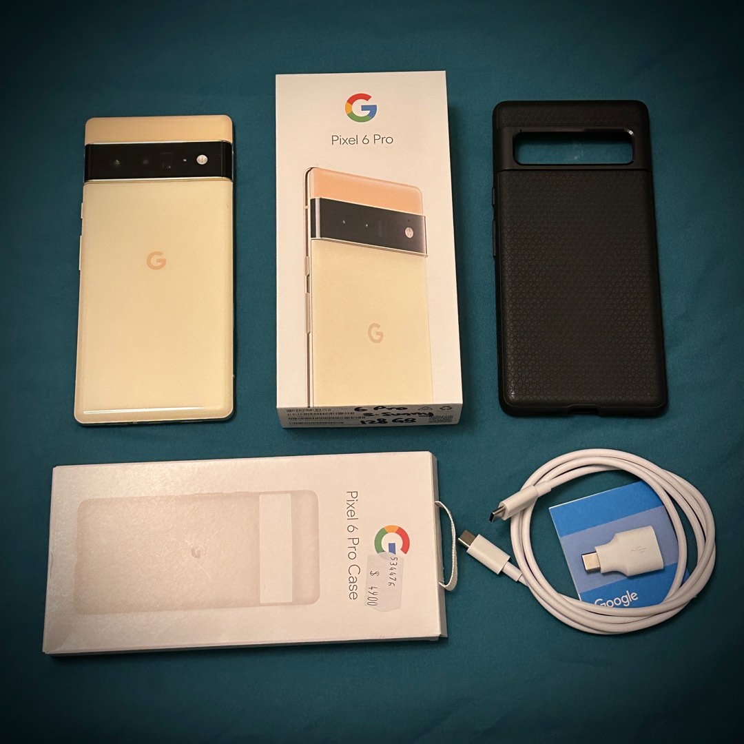 Google Pixel 6 pro Sorta Sunny 128GB Complete with box with Spigen case ...
