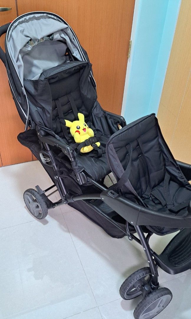 Graco Double 2 Seater Stadium Duo stroller pram, Babies & Kids, Going ...