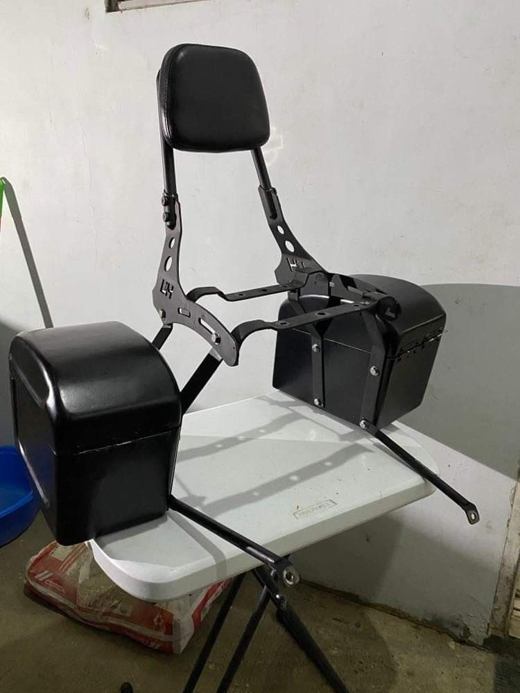 Harley Davidson Street Rod Sissy Bar, Luggage Rack And Pannier ...