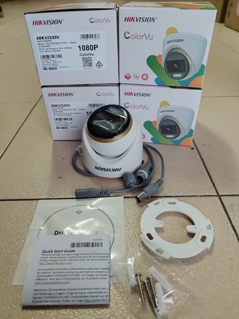 HIKVISION TVI-8CH4D4B-2MP-ColorVu 8CH Package Kit 2MP, Furniture & Home Living, Security & Locks ...