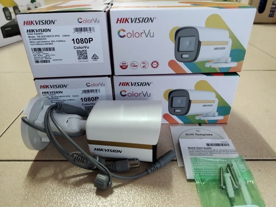 HIKVISION TVI-8CH4D4B-2MP-ColorVu 8CH Package Kit 2MP, Furniture & Home Living, Security & Locks ...