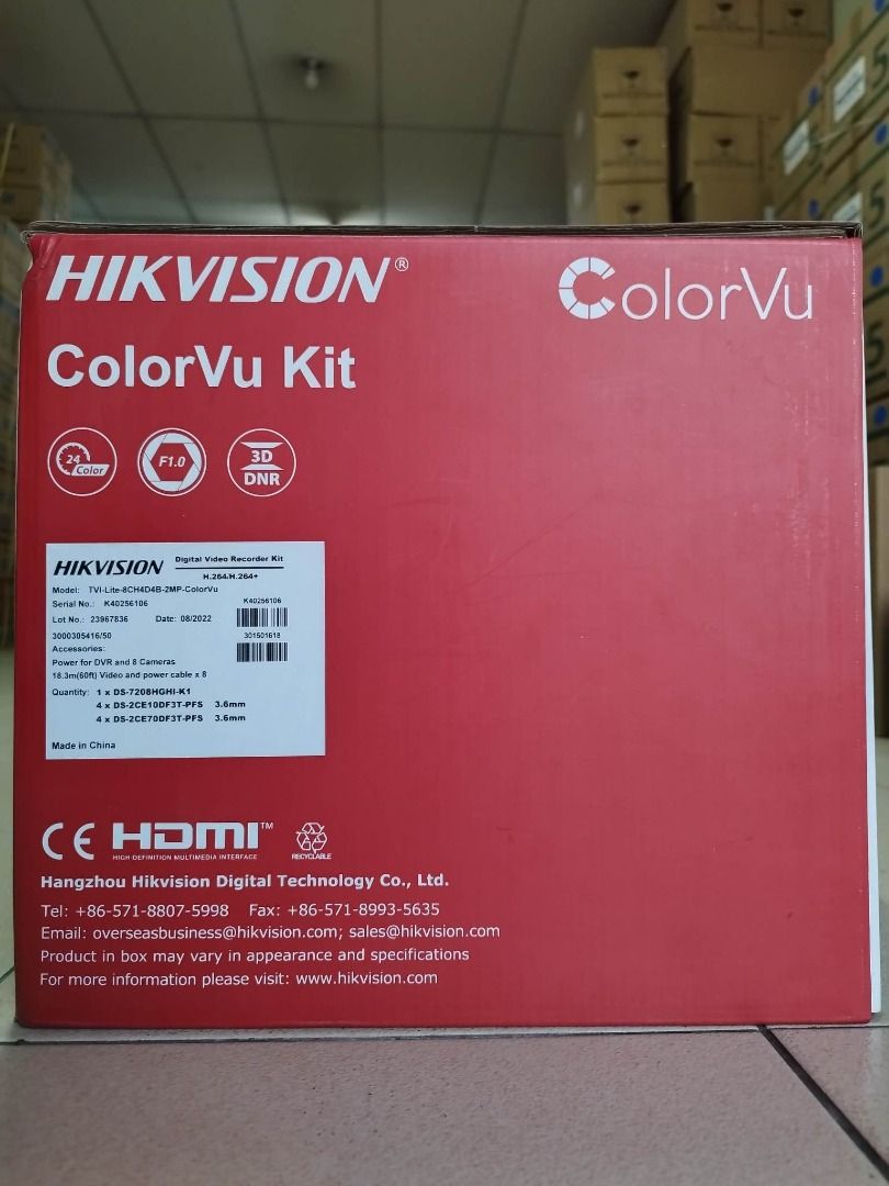 HIKVISION TVI-8CH4D4B-2MP-ColorVu 8CH Package Kit 2MP, Furniture & Home Living, Security & Locks ...
