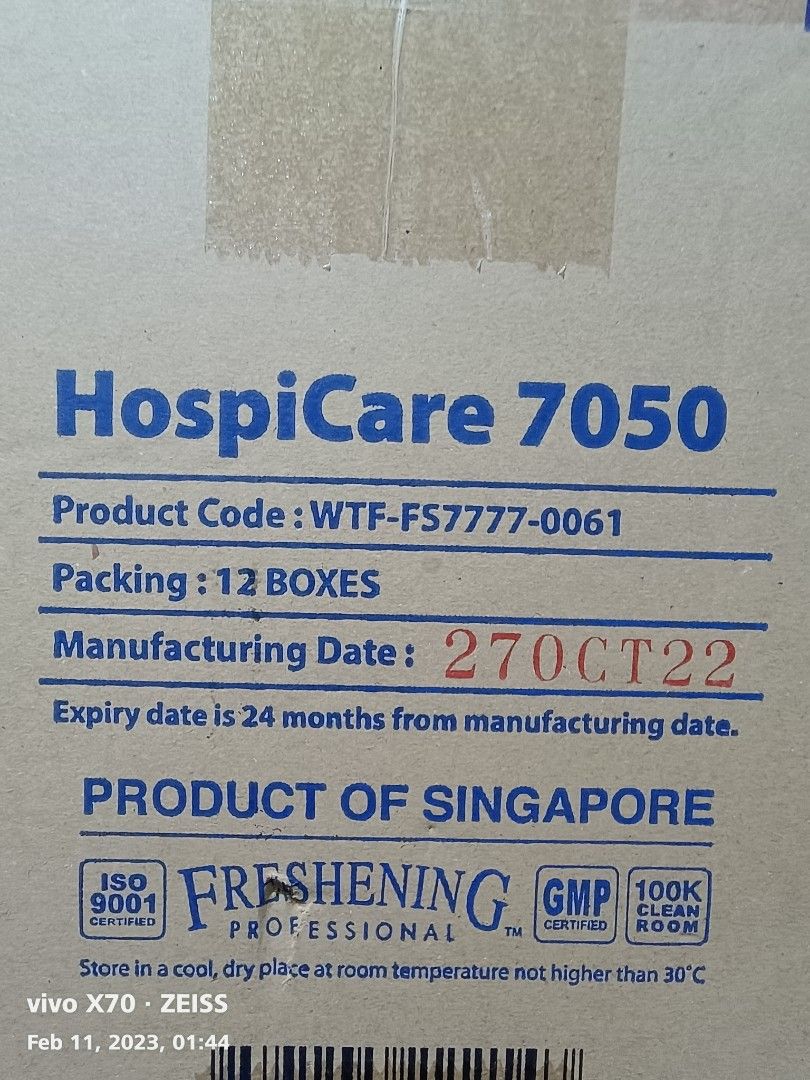 Hospicare isopropyl alcohol 70% wipes, Health & Nutrition, Medical ...