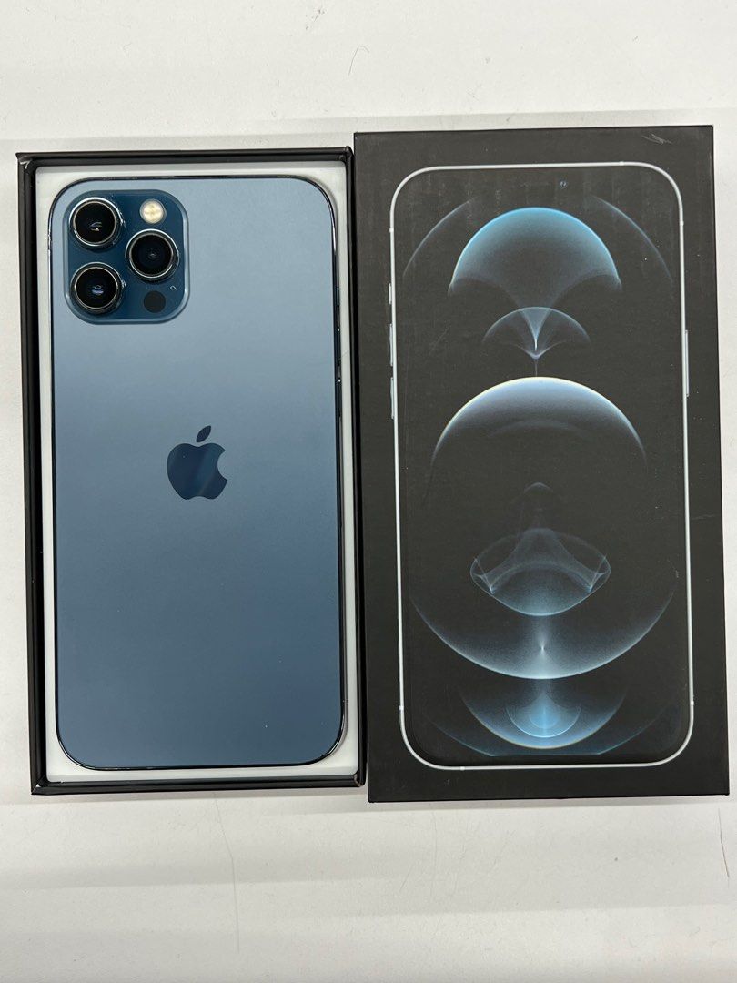 IPHONE 12 PRO MAX PACIFIC BLUE 128GB BATTERY HEALTH 100 (FULL SET BOX), Mobile Phones & Gadgets ...