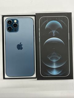 IPHONE 12 PRO MAX PACIFIC BLUE 128GB BATTERY HEALTH 100 (FULL SET BOX ...