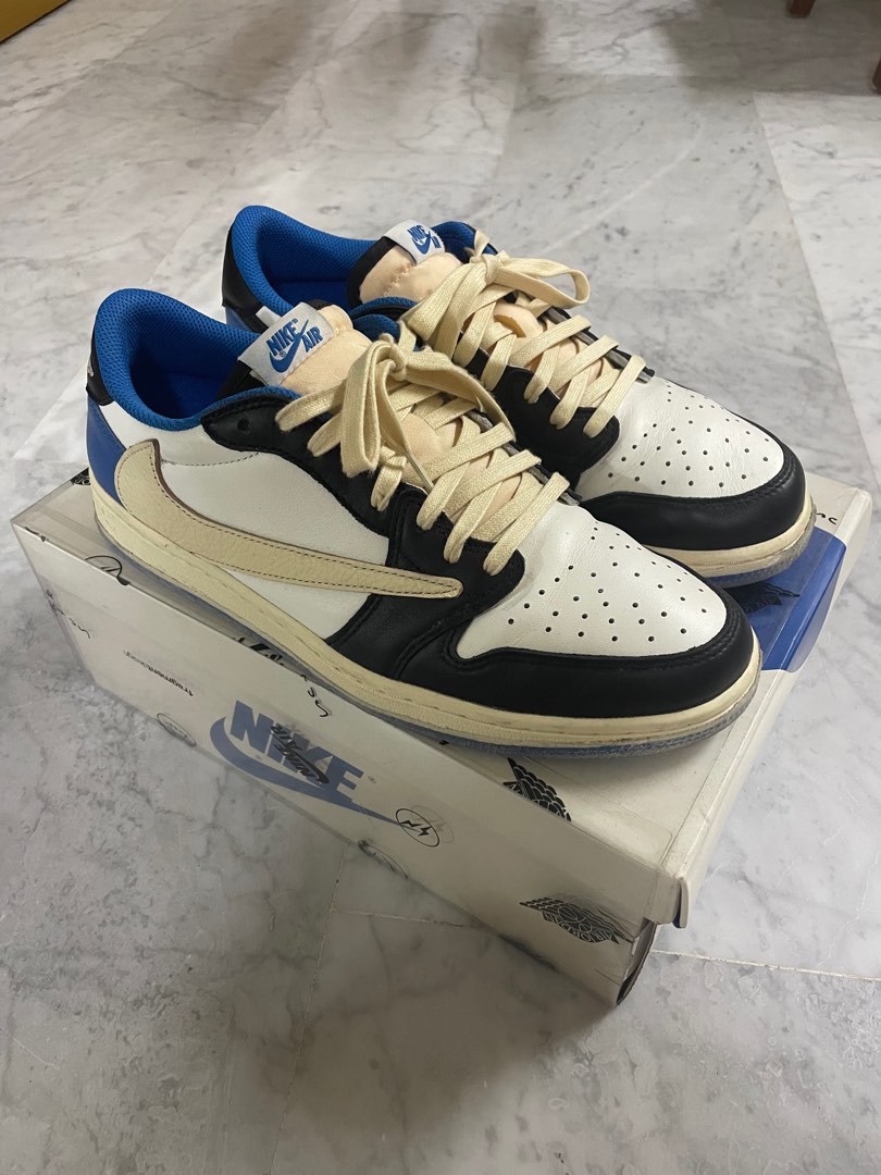 Jordan 1 Low Travis Scott Fragment, Men's Fashion, Footwear, Sneakers ...