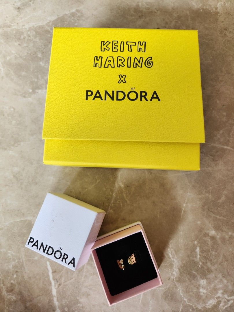 Keith Haring x Pandora Wavy Figure Open Ring, Women's Fashion, Jewelry ...