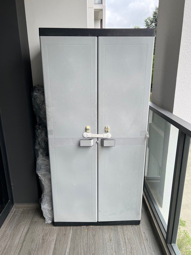 Keter storage cabinet outdoor balcony cabinet, Furniture & Home Living ...