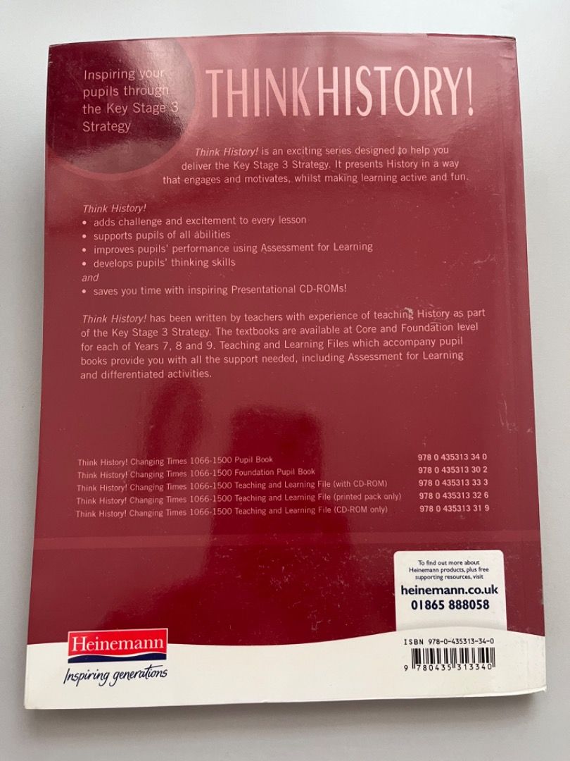 KS3 Think History - Changing Times 1066-1500, Hobbies & Toys, Books ...