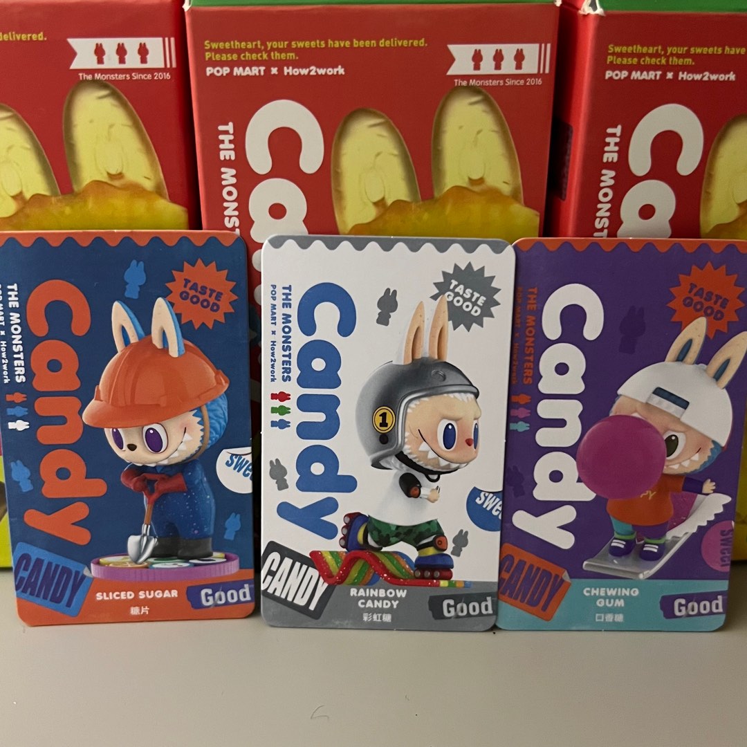 Labubu candy糖果系列 popmart 泡泡瑪特, 興趣及遊戲, 玩具 & 遊戲類 - Carousell