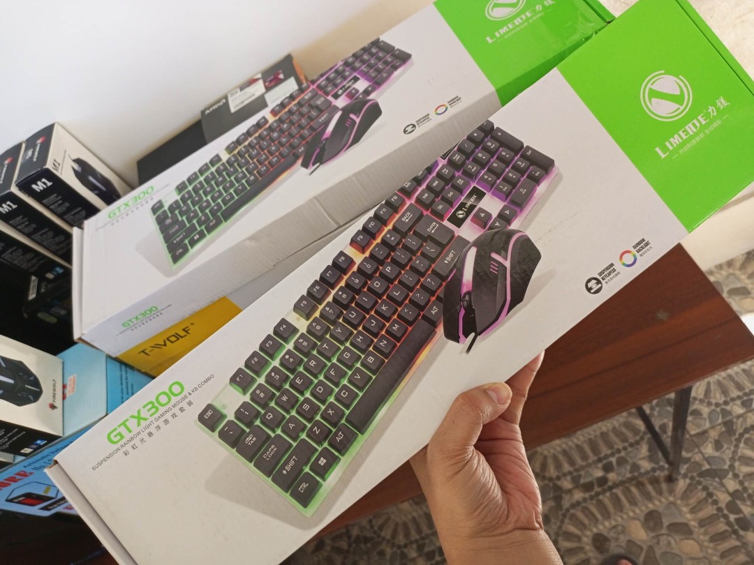 LIMEIDE GTX300 Colorful LED Illuminated Backlight Gaming Keyboard/Mouse ...