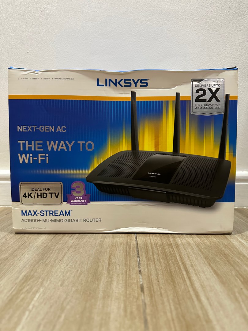 Linksys Router- AC-1900+MU-MIMO Gigabit Router, Mobile Phones & Gadgets ...