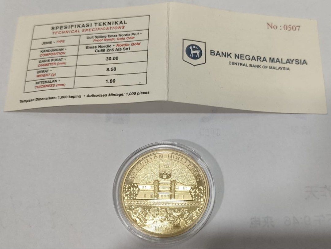 Malaysia 1 ringgit emas nordic gold coin, Hobbies & Toys, Collectibles ...