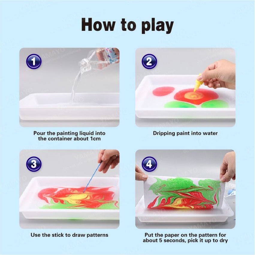 Marbling Paint Kit || Colourful Fluid DIY Water Magical Painting Art ...