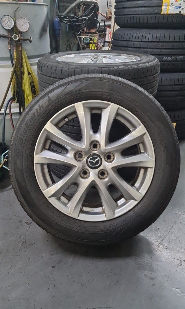 Original Mazda 16" Tyre & Rim, Car Accessories, Tyres & Rims on Carousell