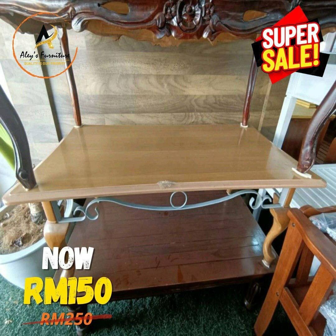 Meja kopi solid wood, Furniture & Home Living, Furniture, Tables & Sets ...