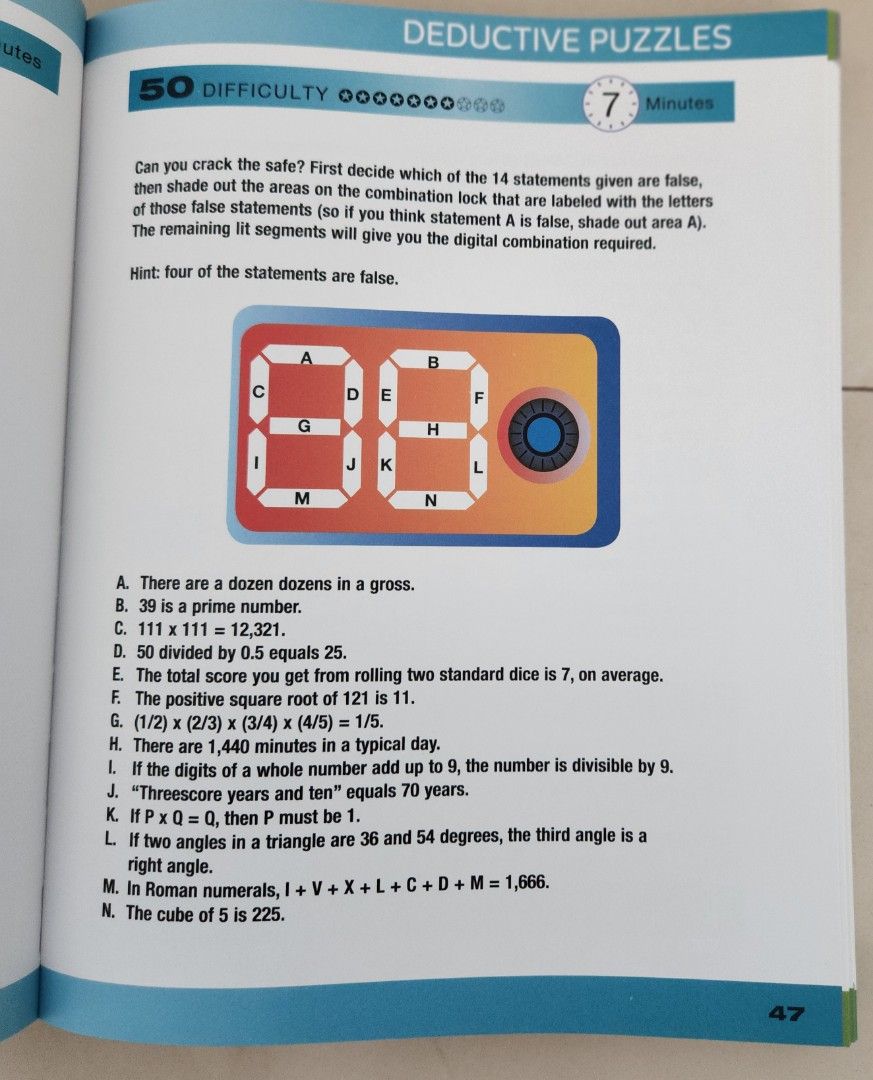 Mindworks Left-brain Puzzles Book, Hobbies & Toys, Books & Magazines ...