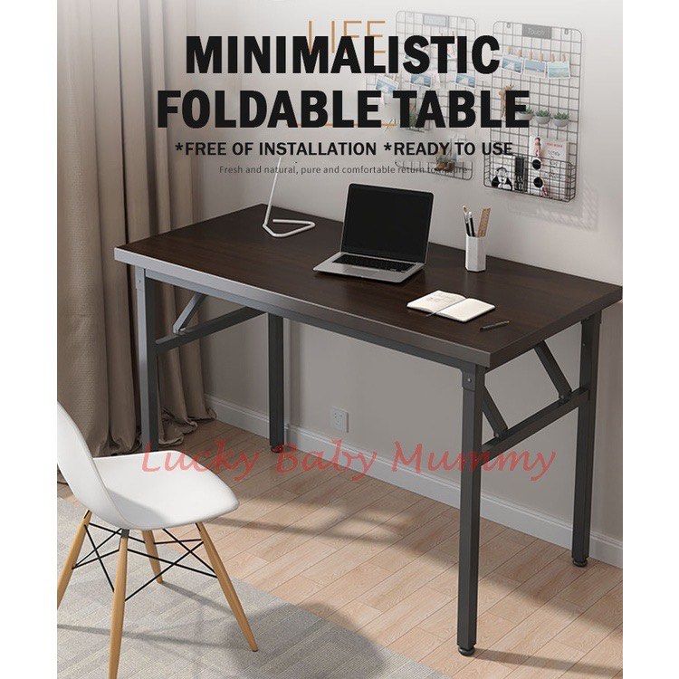 Minimalist folding table study computer, Furniture & Home Living ...