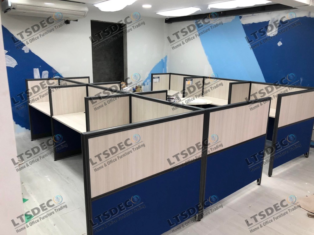 MODULAR OFFICE PARTITION WORKSTATION TABLE FURNITURE, Furniture & Home ...
