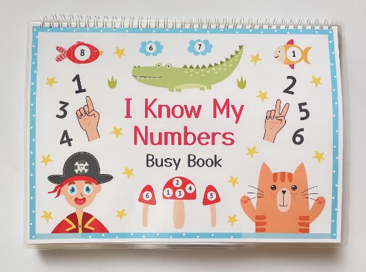 Montessori Know your Numbers Preschool Toddlers BUSY BOOK QUIET BOOK ...