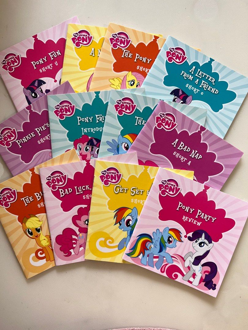 My Little Pony phonics box, 興趣及遊戲, 書本 & 文具, 小朋友書 - Carousell