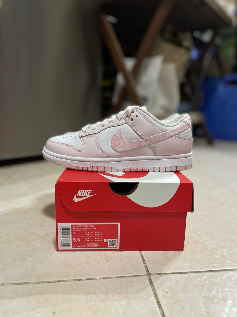 Nike dunk low pink paisley on Carousell
