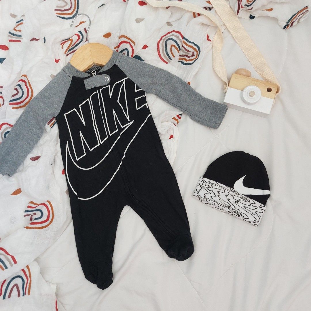 Nike Newborn Overall Frogsuit with Bonnet, Babies & Kids, Babies & Kids ...