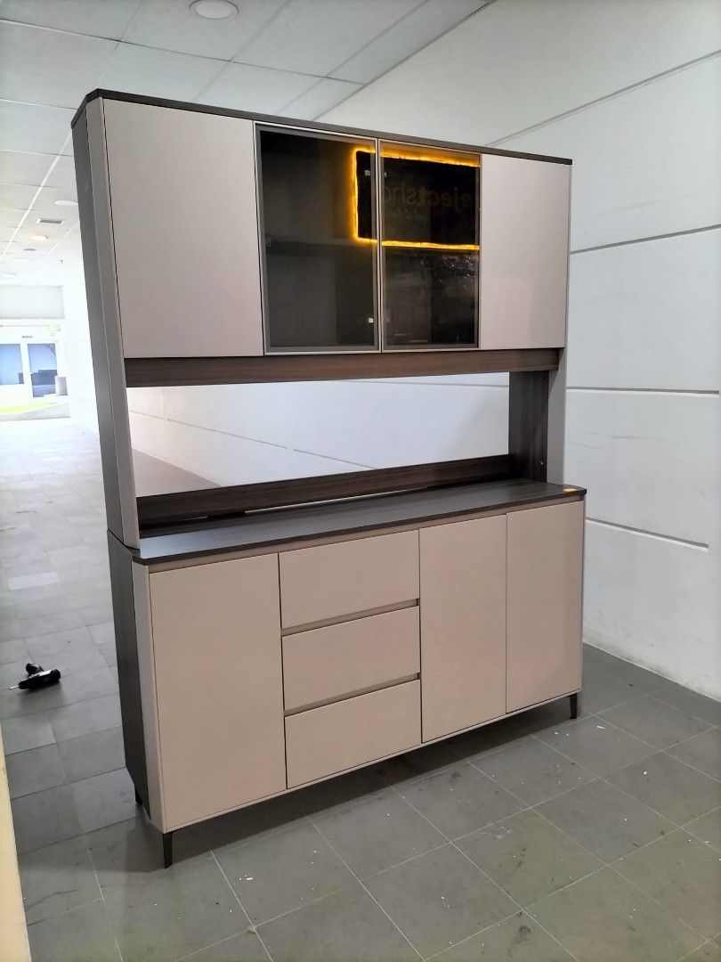 NIVERON 1.6M Kitchen Cabinet in GREY, Furniture & Home Living ...