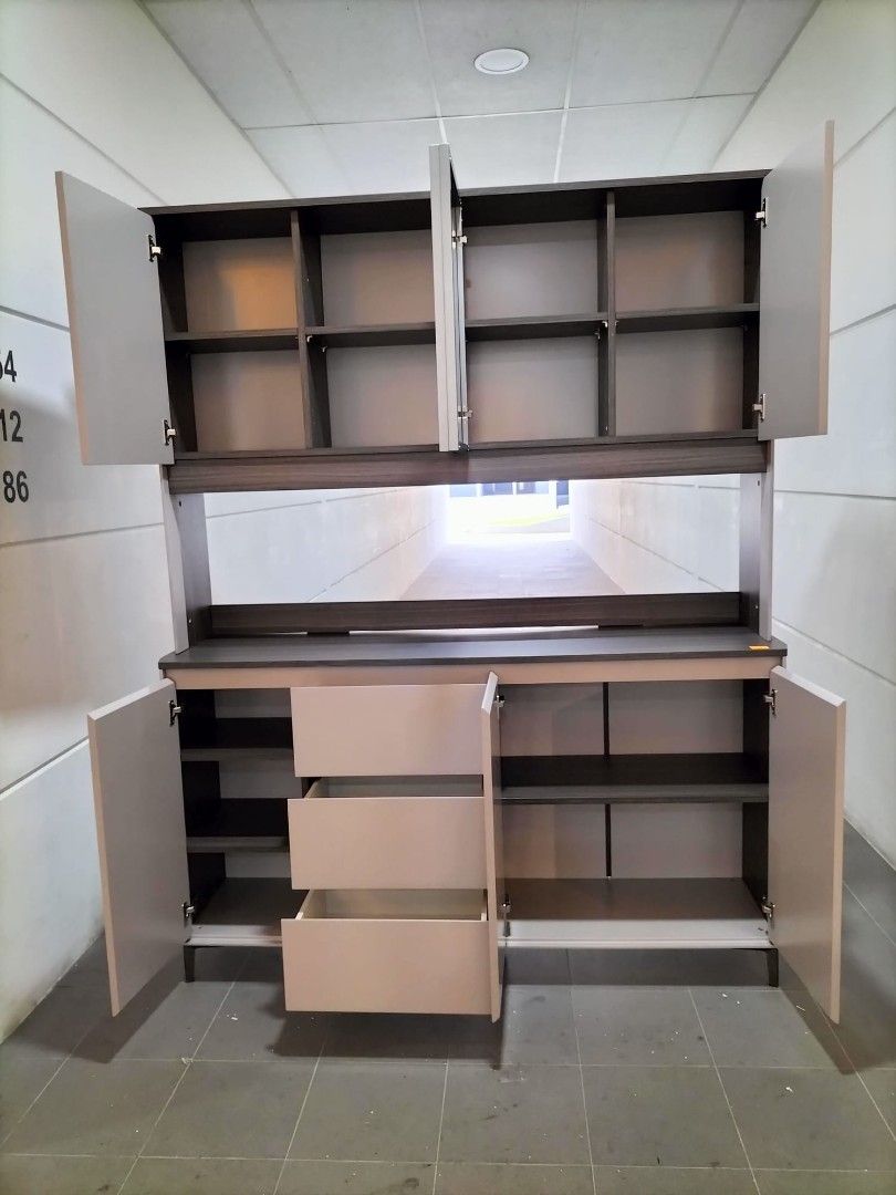 NIVERON 1.6M Kitchen Cabinet in GREY, Furniture & Home Living ...