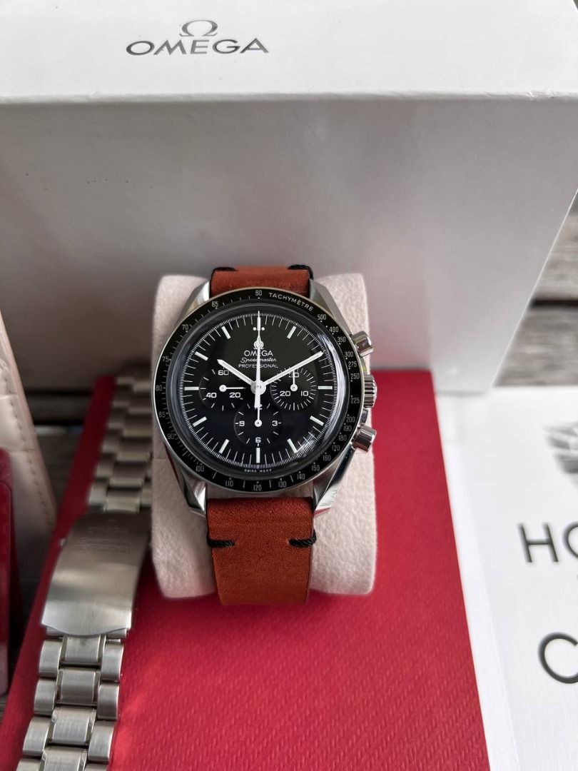 Omega Speedmaster Hesalite 1861 Moonwatch, Luxury, Watches on Carousell