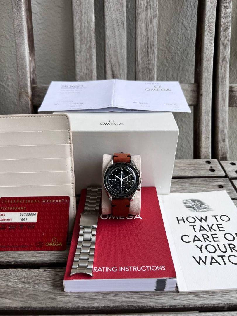 Omega Speedmaster Hesalite 1861 Moonwatch, Luxury, Watches on Carousell